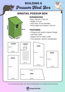 Build A Possum Nest Box - Purple Tree Pets
